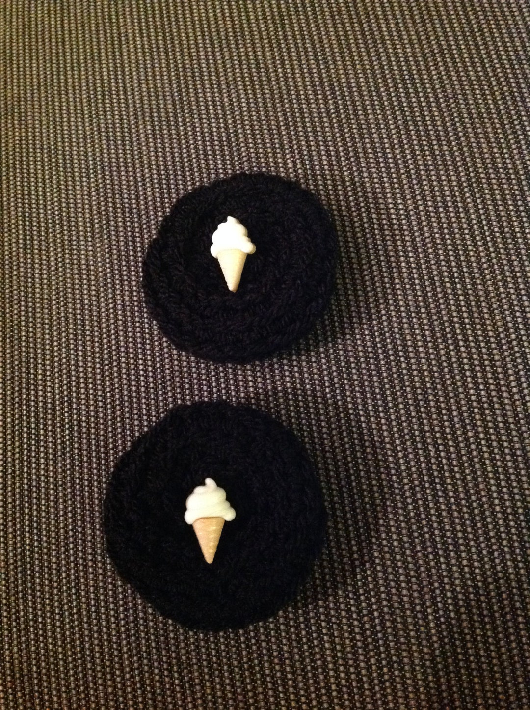 Crocheted Plug Mittens / Lobe Gloves / Ear Muffs With Kawaii Ice Creams ...