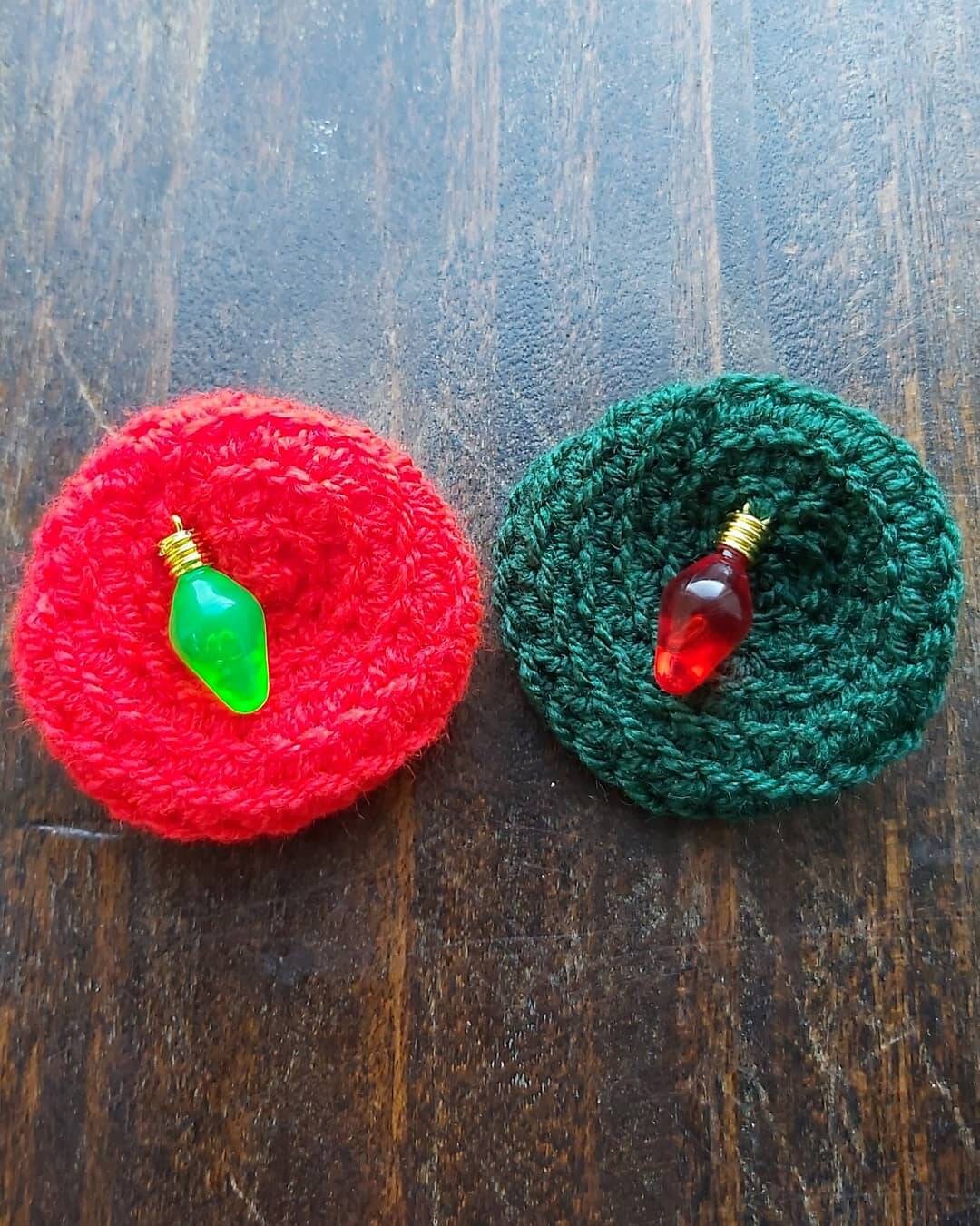 Crocheted Plug Mittens / Lobe Gloves / Ear Muffs With Christmas Light ...