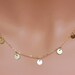 Coin Drop Gold Choker Coin Drop Necklace Disc Dangle - Etsy