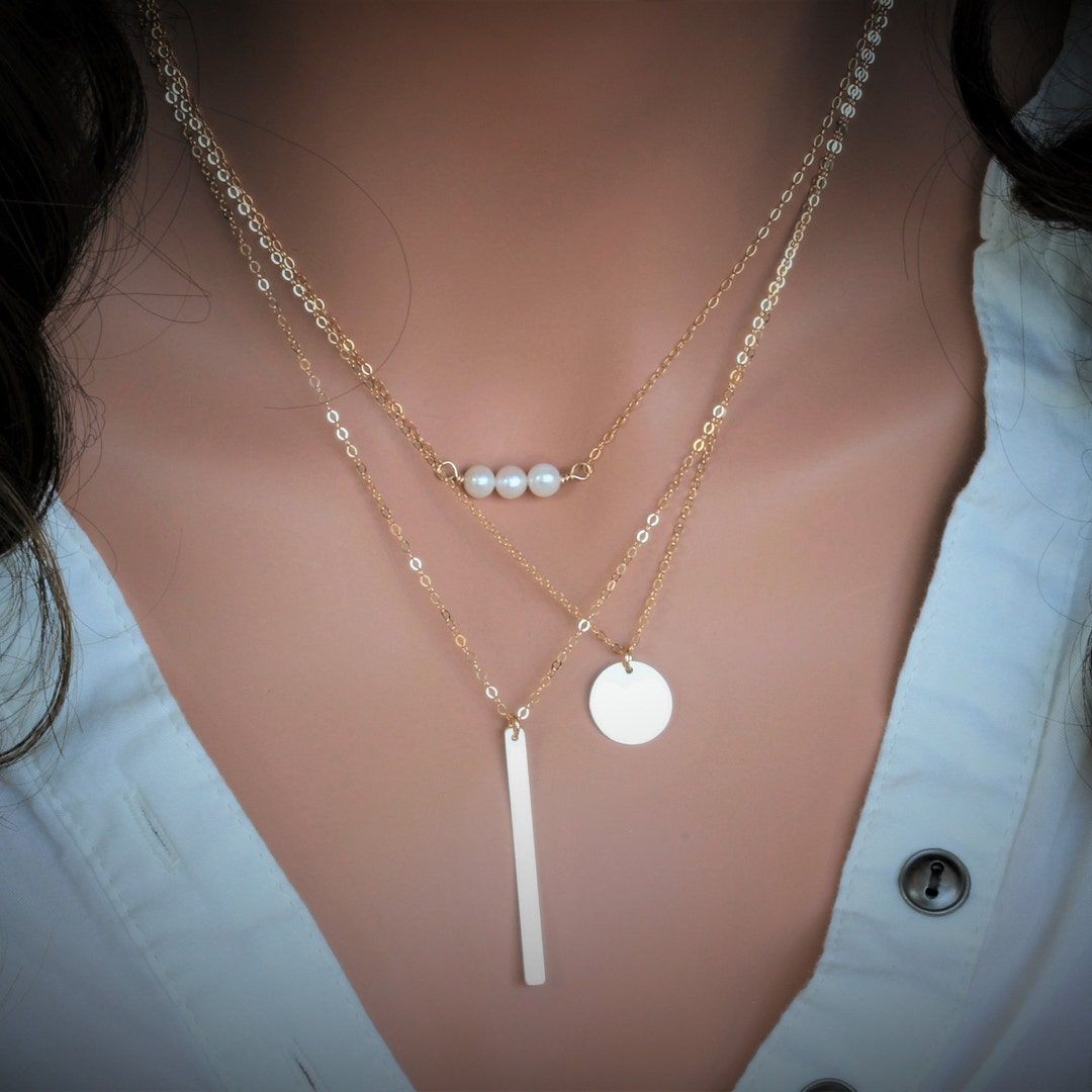 Layered Necklace Set, Layered Gold Necklace, Layered Necklaces for ...