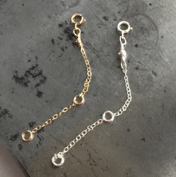 Extender Chain Goldfill Extender Sterling Silver Extender Rose Gold Lengthen Layer Necklace Necklace Extender Chain Extender 2 3 Etsy