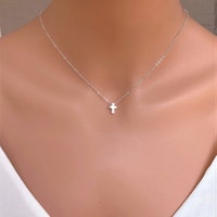 Small Cross Necklace - Etsy