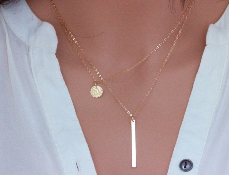 Layered Necklace Set Layered Necklace Gold / Silver - Etsy