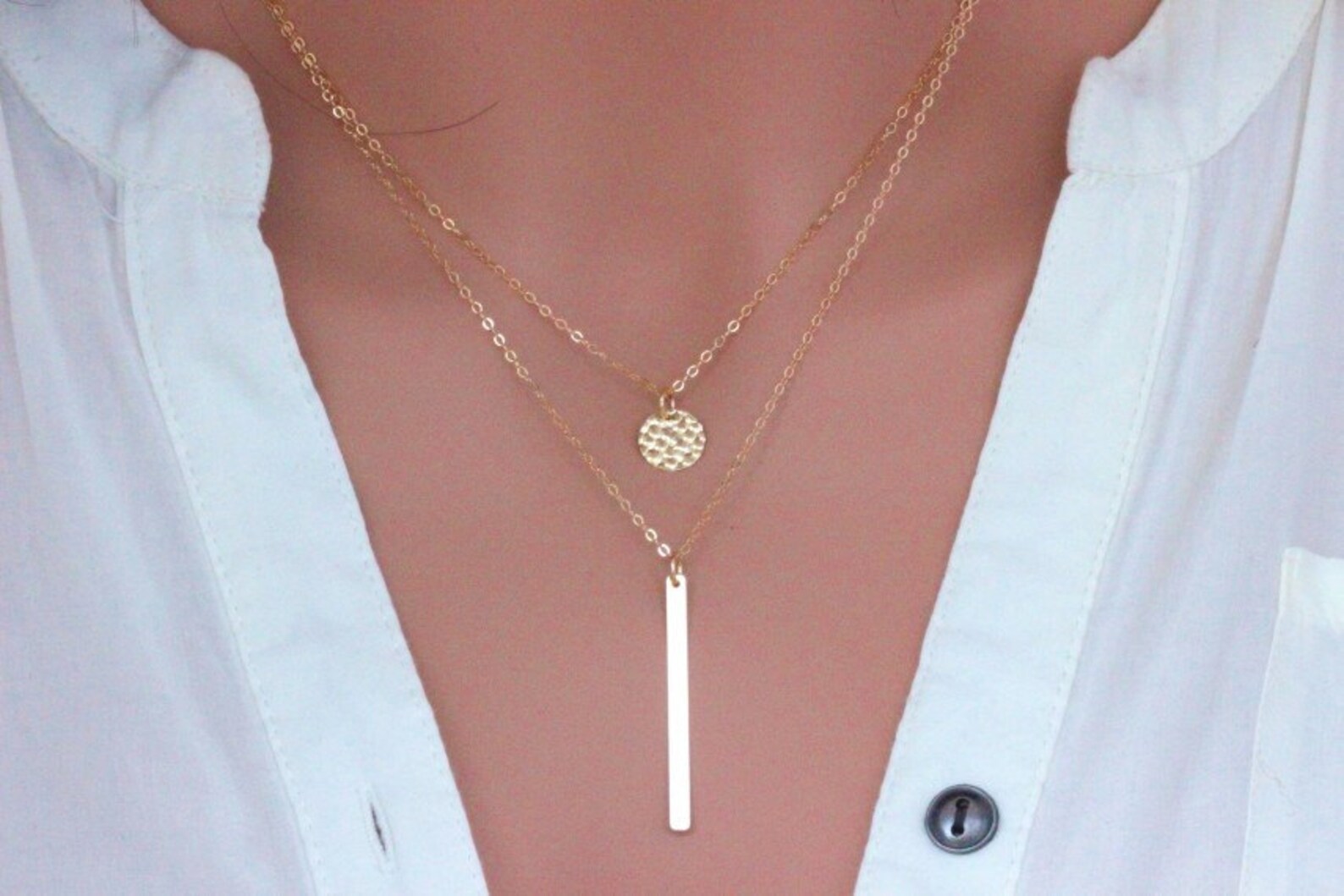 Layered Necklace Set Layered Necklace Gold / Silver - Etsy