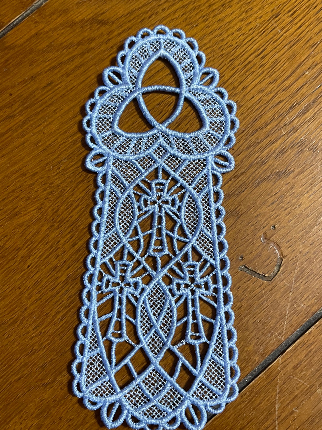 Embroidered Bookmark 3 Crosses Blue - Etsy