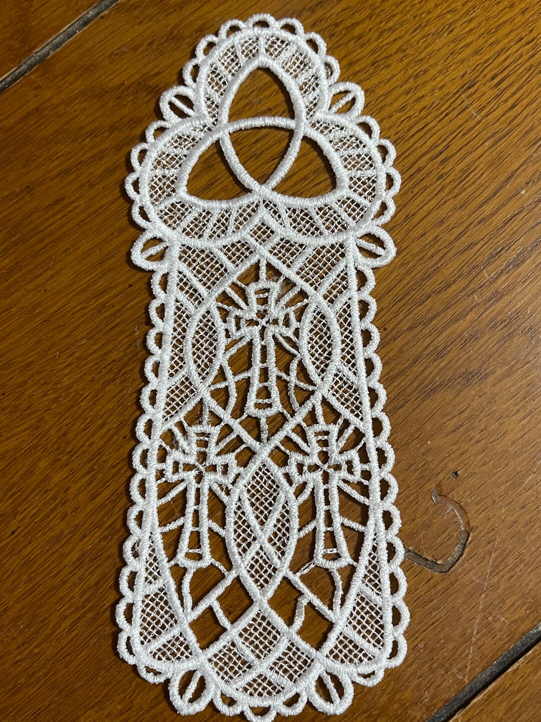 Embroidered Bookmark - 3 Crosses - White - Etsy