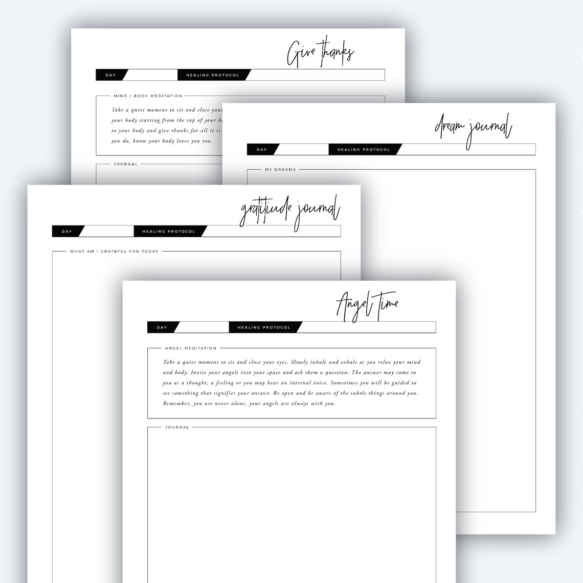 Healing Journal and Tracker Bundle. Printable and Digital for iPad Pro ...