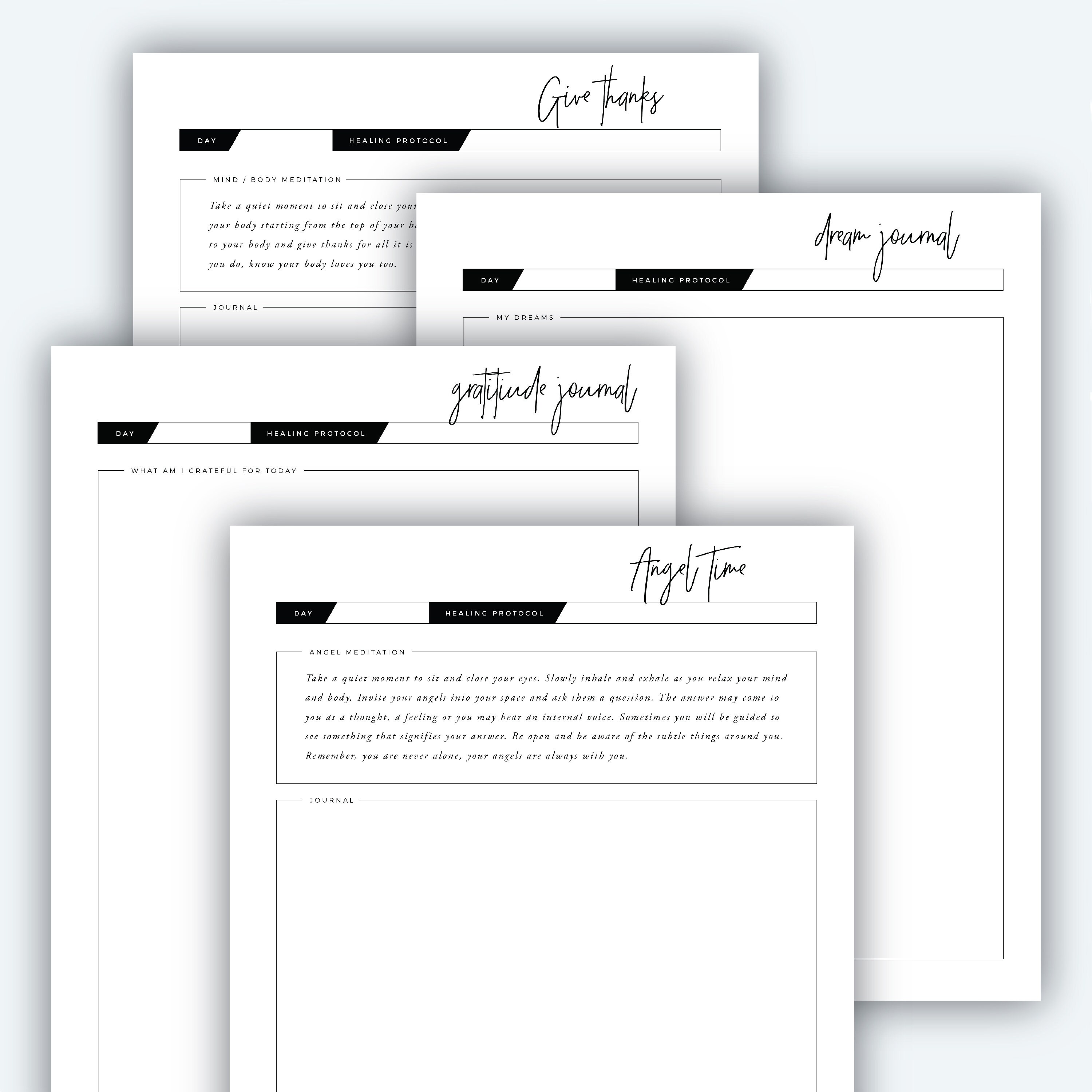Healing Journal and Tracker Bundle. Printable and Digital for iPad Pro ...