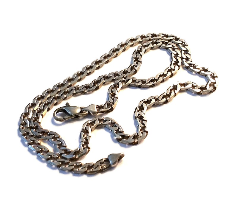 Sterling Silver Curb Link Chain 16 Inch - Etsy