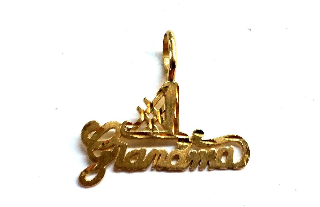 Vintage 14k Yellow Gold 1 Grandma Pendant - Etsy