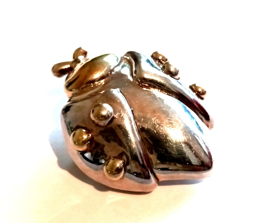 Bat-ami Sterling Silver Lady Bug Brooch / Pin - Etsy