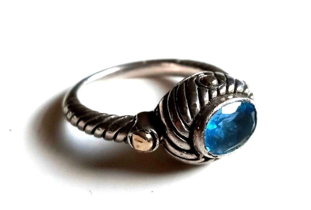 Samuel Benham BJC 14k Sterling Aquamarine Ring - Etsy