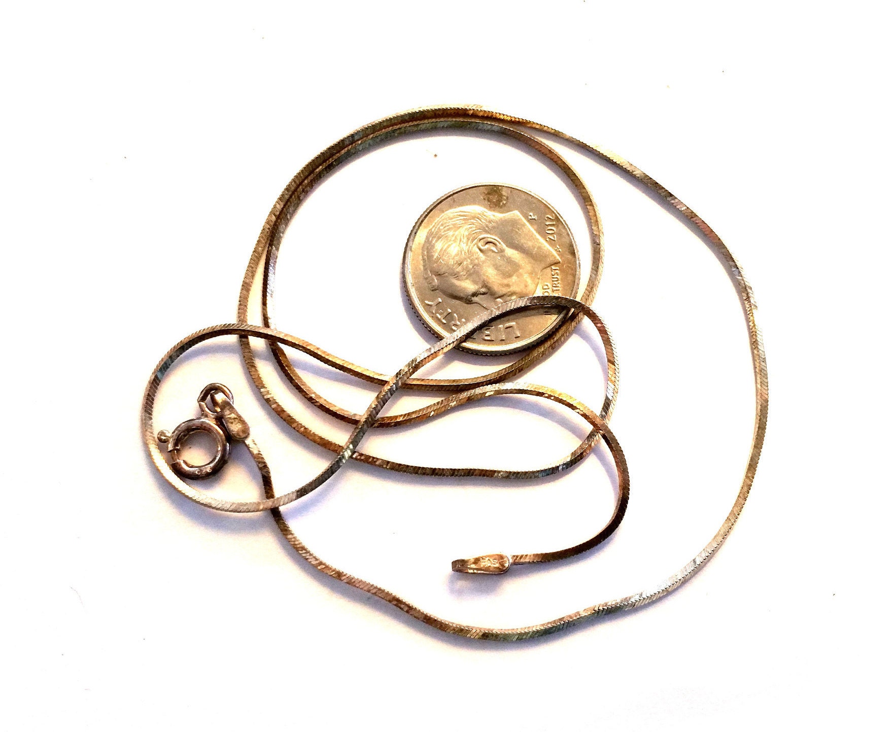 Vintage Sterling Silver Box Snake Chain 18 Inch - Etsy