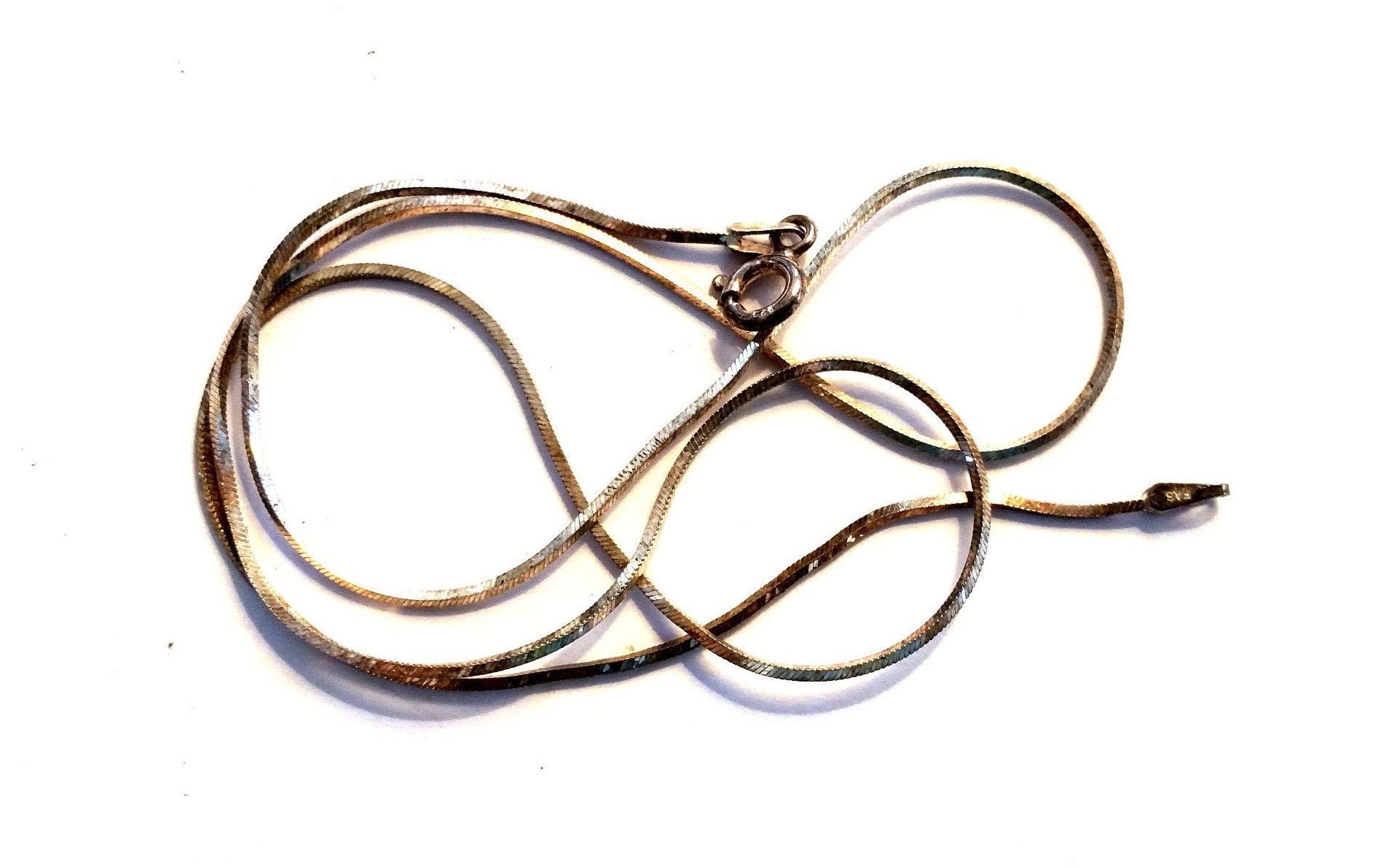Vintage Sterling Silver Box Snake Chain 18 Inch - Etsy