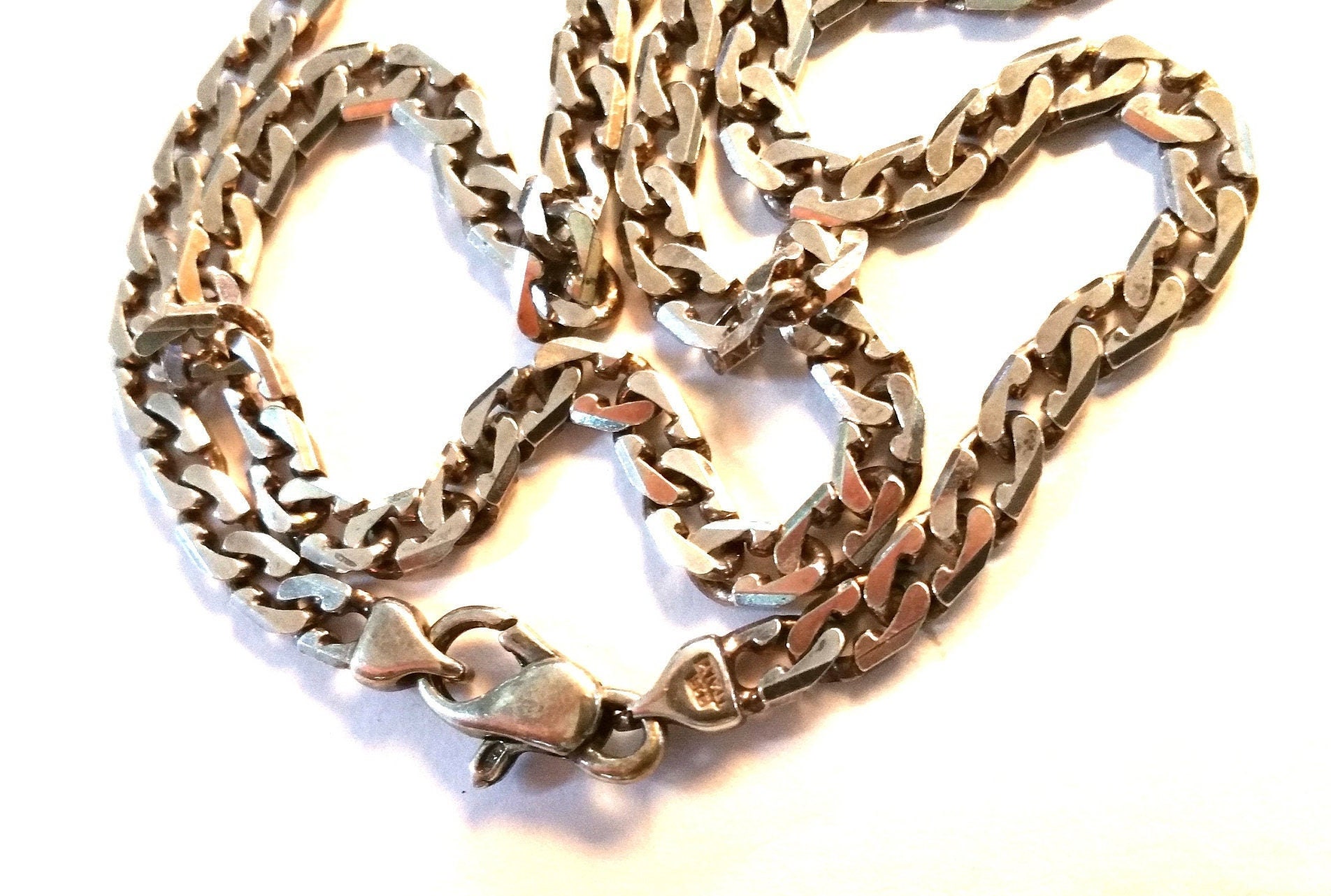 Sterling Silver Curb Link Chain 16 Inch - Etsy
