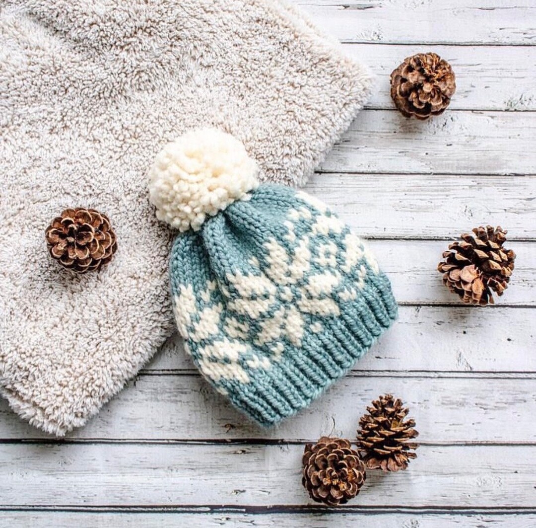 KNITTING PATTERN | Snowflake Toque, Knit Toque, Knitting Pattern, Knit ...