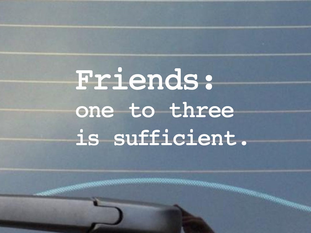 Friends Car Decal: Funny Bumper Sticker, Laptop Decal - Etsy