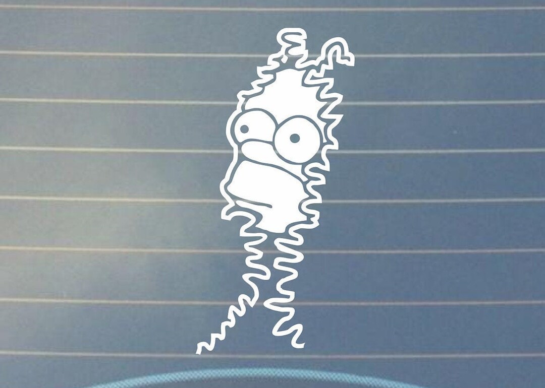 Homer Simpson Bushes Vinyl Decal - Car, Laptop Decal - Etsy