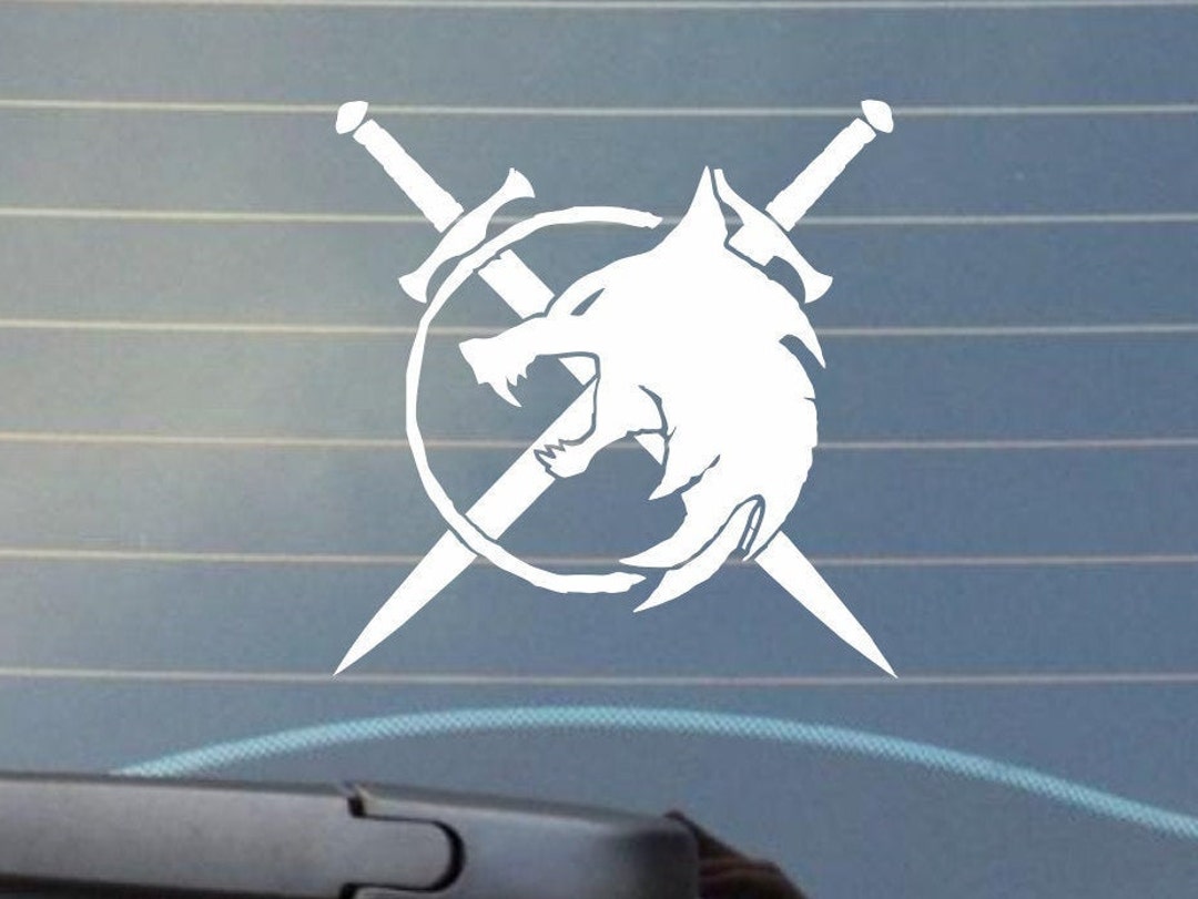 Witcher Inspired Crossed Swords Decal - Etsy