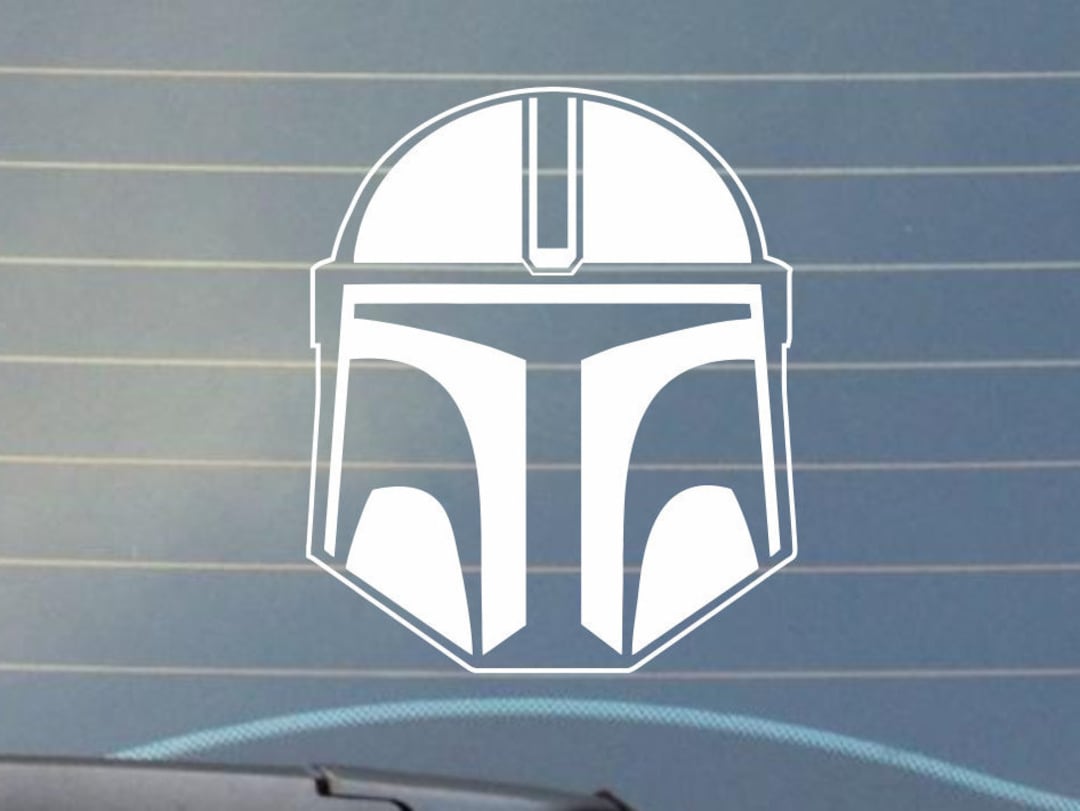 Mandalorian Helmet Decal/window Decal/laptop Decal/tumbler Decal - Etsy