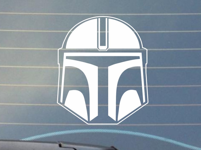 Mandalorian Helmet Decal/window Decal/laptop Decal/tumbler - Etsy