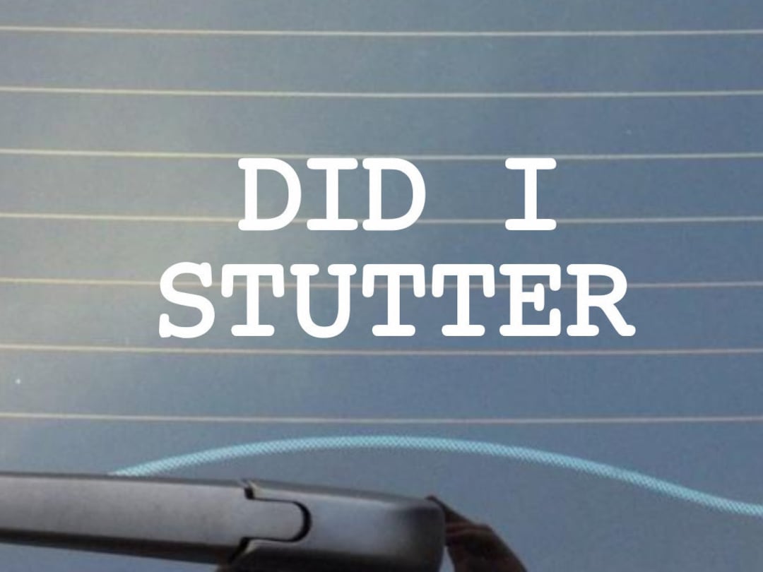 DID I STUTTER Car Decal/laptop Decal/canteen Decal - Etsy