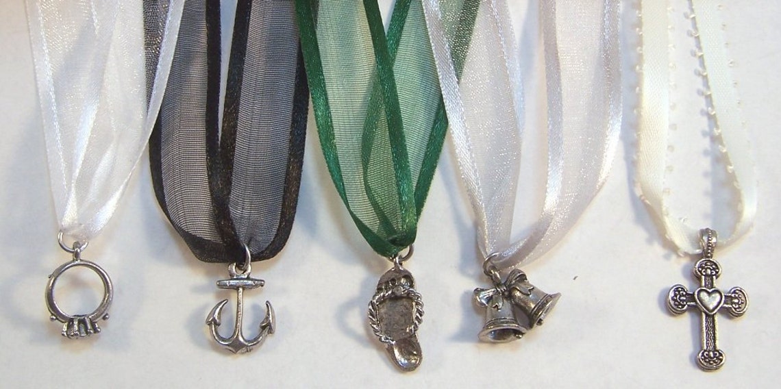 Wedding Cake Pull Charms With Spring Rings / Pewter / Set of 9 | Etsy