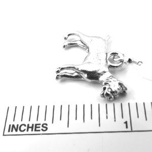 Pewter Boxer dog Charms on Sterling Silver Ear Wire Dangle - Etsy