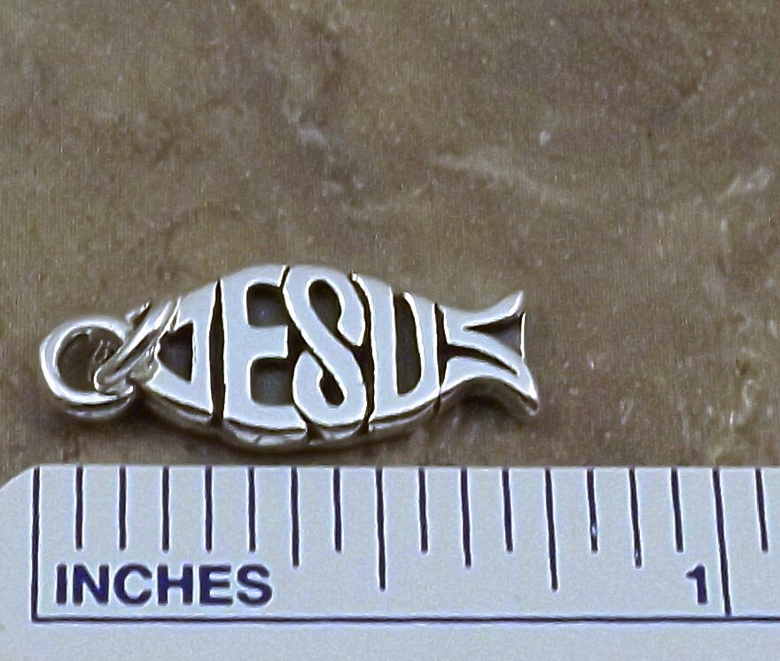 Sterling Silver Jesus Fish Charm-Fits European and | Etsy