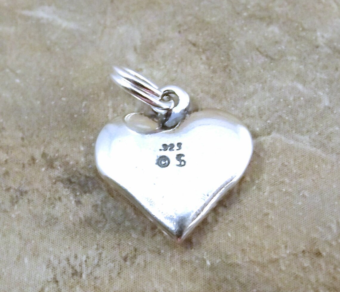 Sterling Silver love to Shop Heart Charm on - Etsy