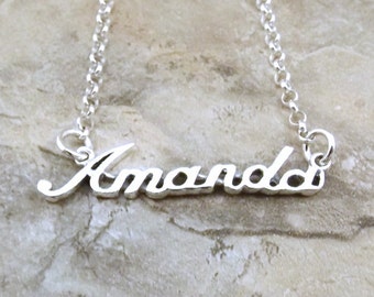 Amanda Name Necklace - Etsy