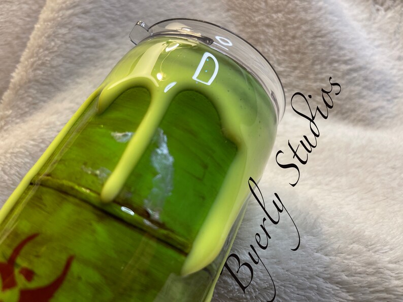 Toxic Drip Tumbler. Hand-painted Acrylics - Etsy