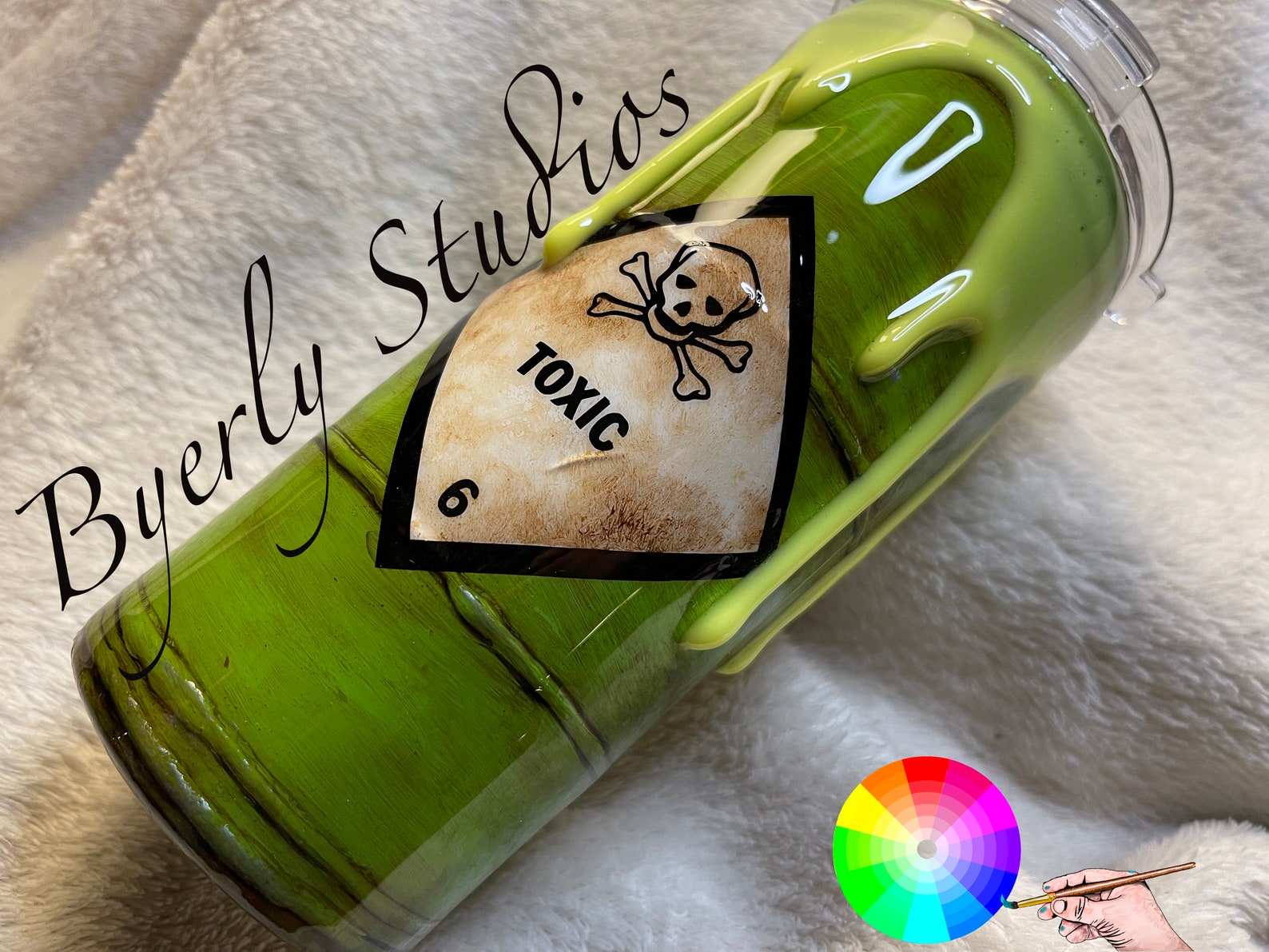 Toxic Drip Tumbler. Hand-painted Acrylics - Etsy