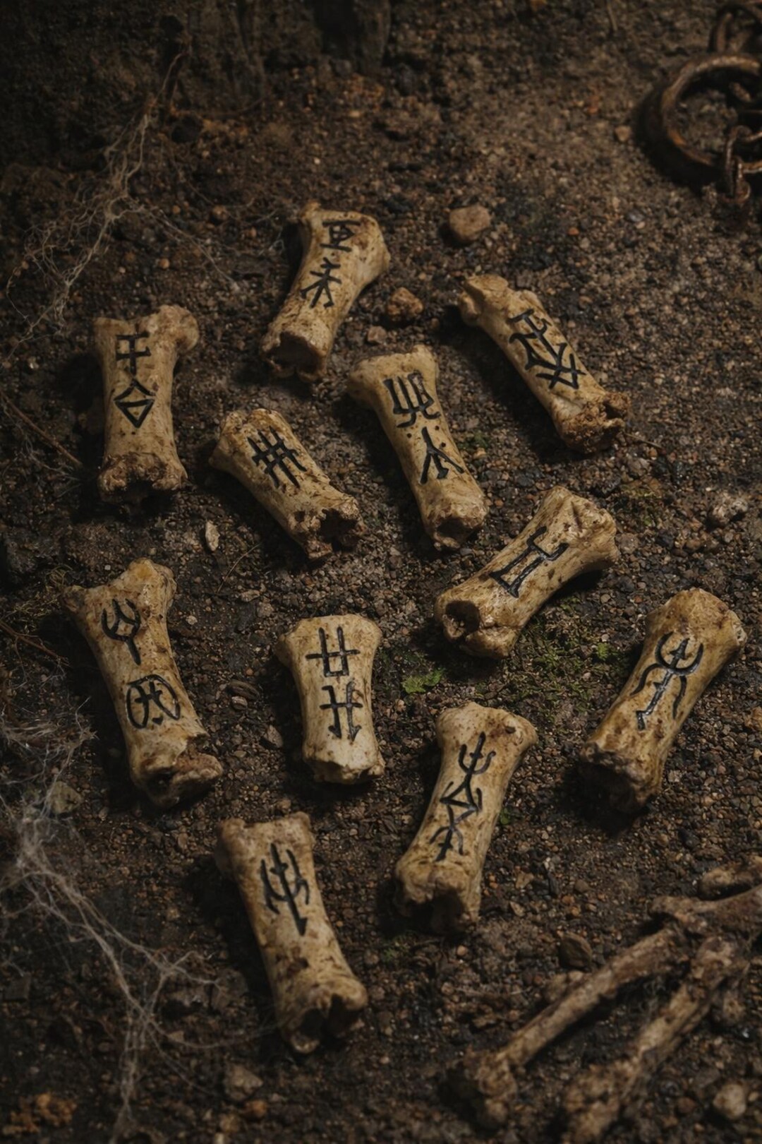 Dungeons & Dragons Giant Runes, Aged Finger Bone Casting Runes 20ct Set ...