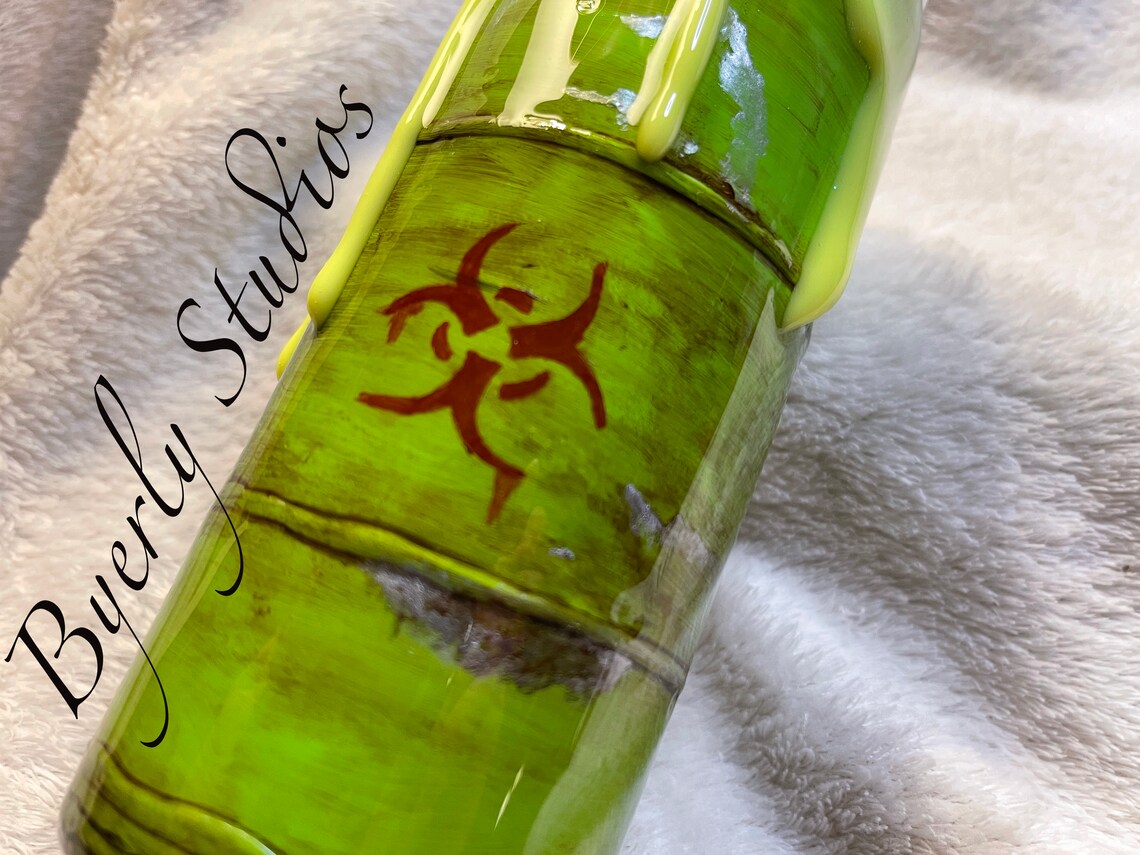 Toxic Drip Tumbler. Hand-painted Acrylics - Etsy