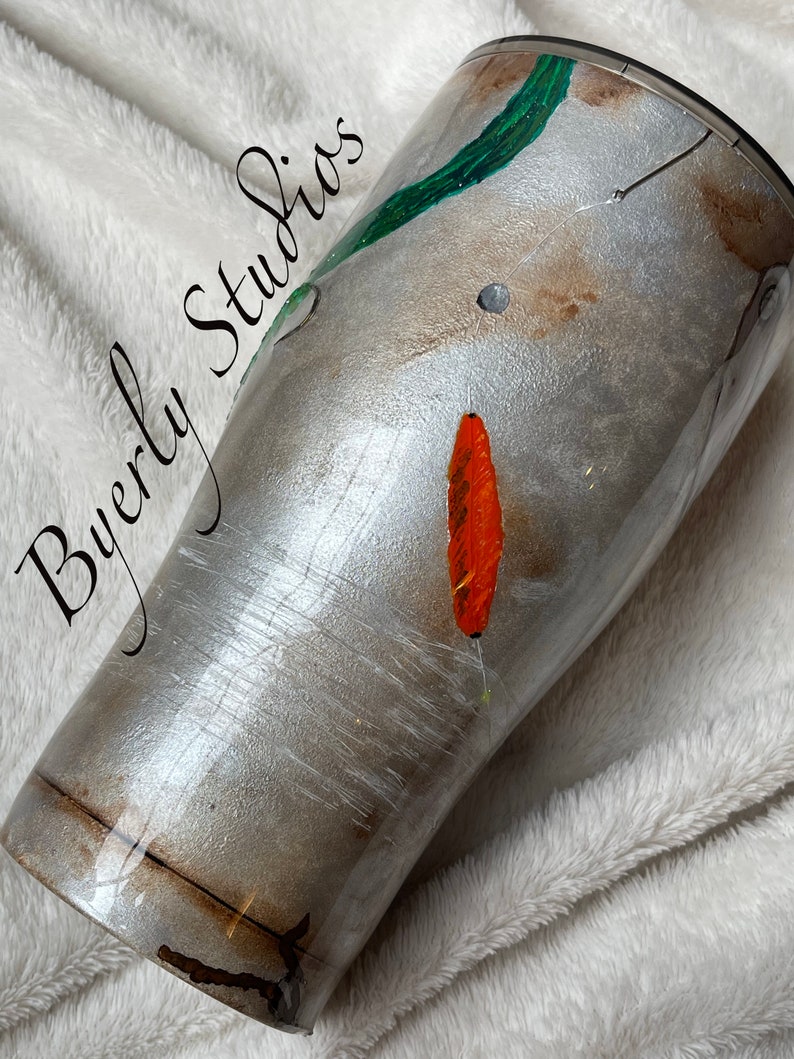 Cubo volteador de cebo de pesca, anzuelos y línea reales - Etsy España