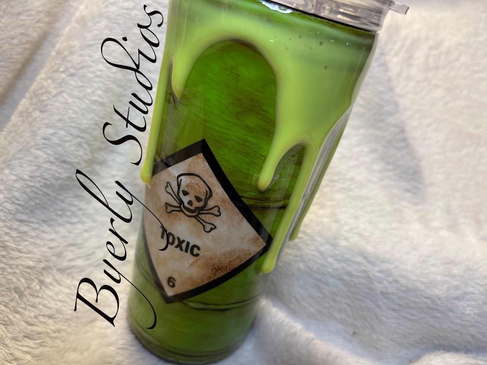 Toxic Drip Tumbler. Hand-painted Acrylics - Etsy