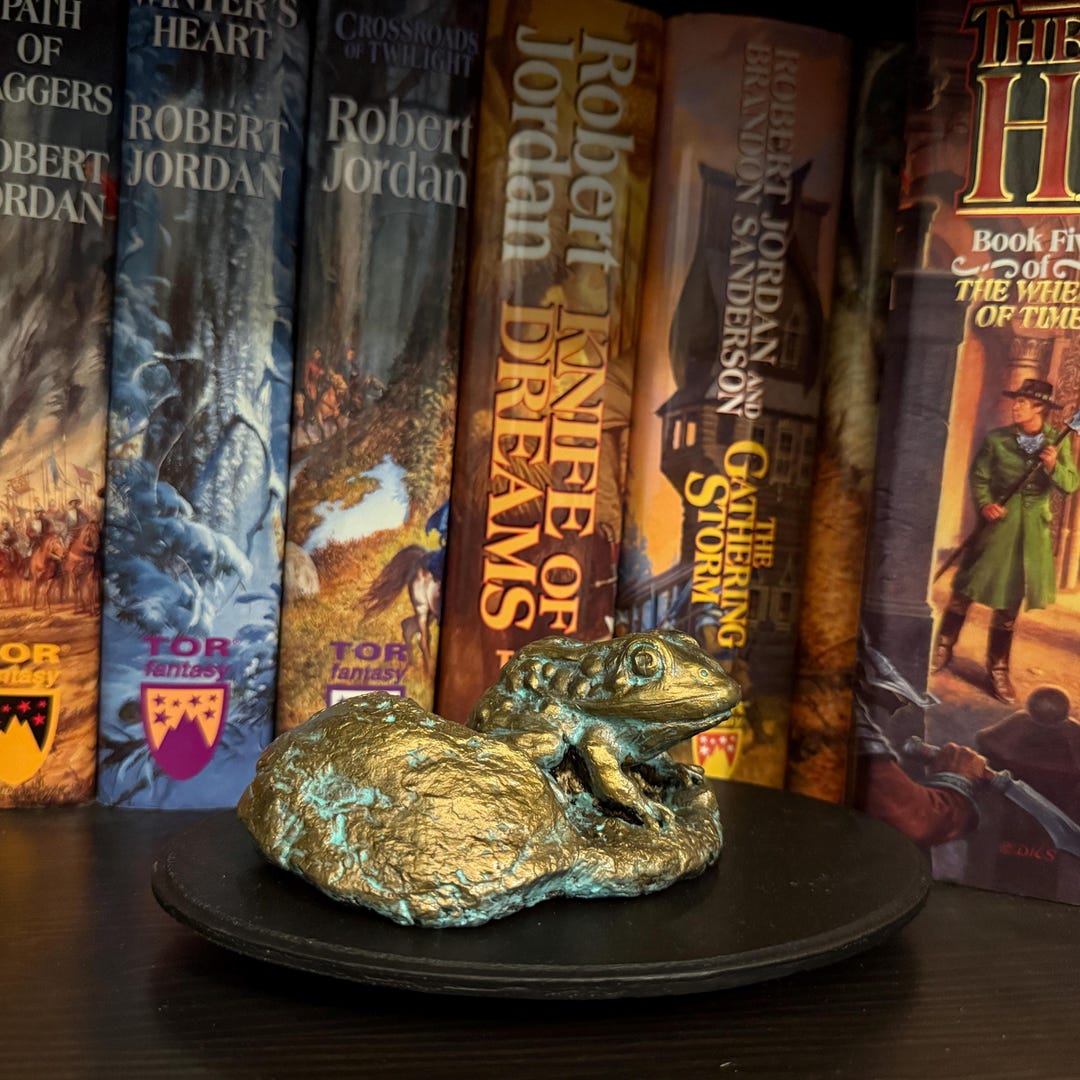 Fo Bronze Painted Gopher Frog Sculpture Statue for Interior Decor ...