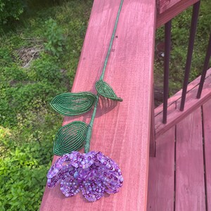 Shades of Purple French Beaded Flower - Etsy