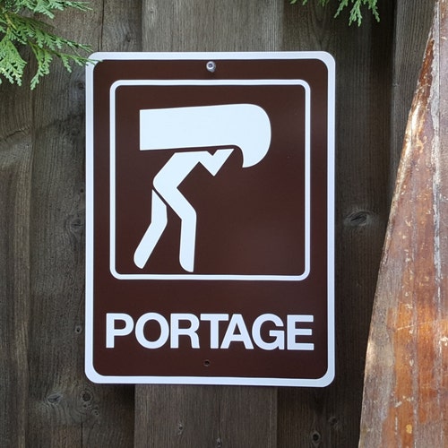 Canoe Portage Sign Paddling Sign Lake Cottage Resort Decor - Etsy