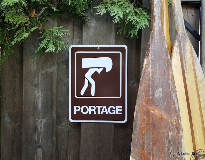 Canoe Portage Sign, Paddling Sign, Lake Cottage Resort Decor Prop ...