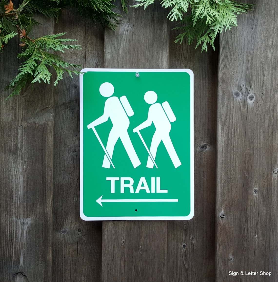 Hiking Trail Sign Metal Road Sign Cottage Lake Lodge Resort Decor Prop ...