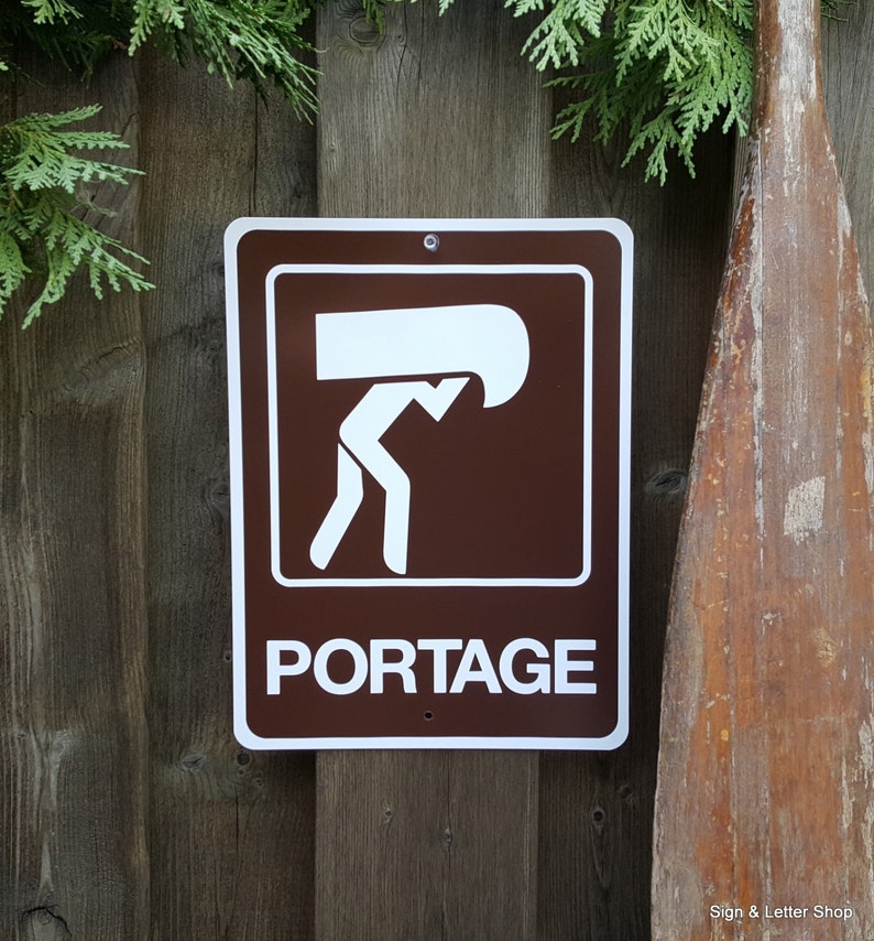 Canoe Portage Sign, Paddling Sign, Lake Cottage Resort Decor Prop ...