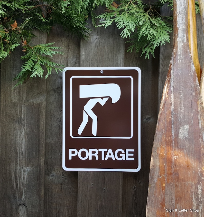 Canoe Portage Sign, Paddling Sign, Lake Cottage Resort Decor Prop ...