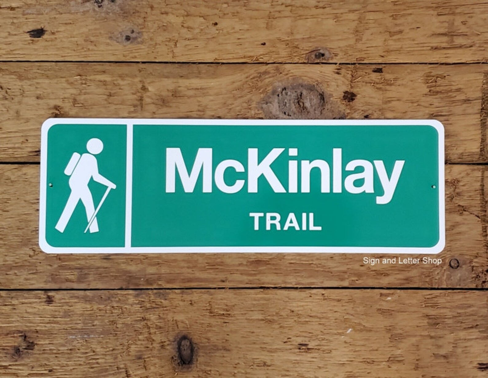 Personalized Hiking Trail Name Sign Aluminum Outdoor Signage Hiker Gift ...