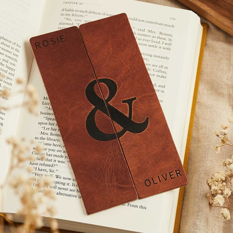 Personalised Couples Bookmark Set Valentine's Day - Etsy