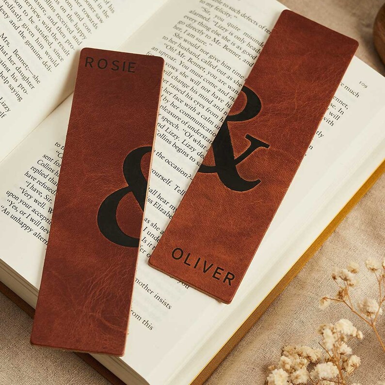 Personalised Couples Bookmark Set Valentine's Day - Etsy