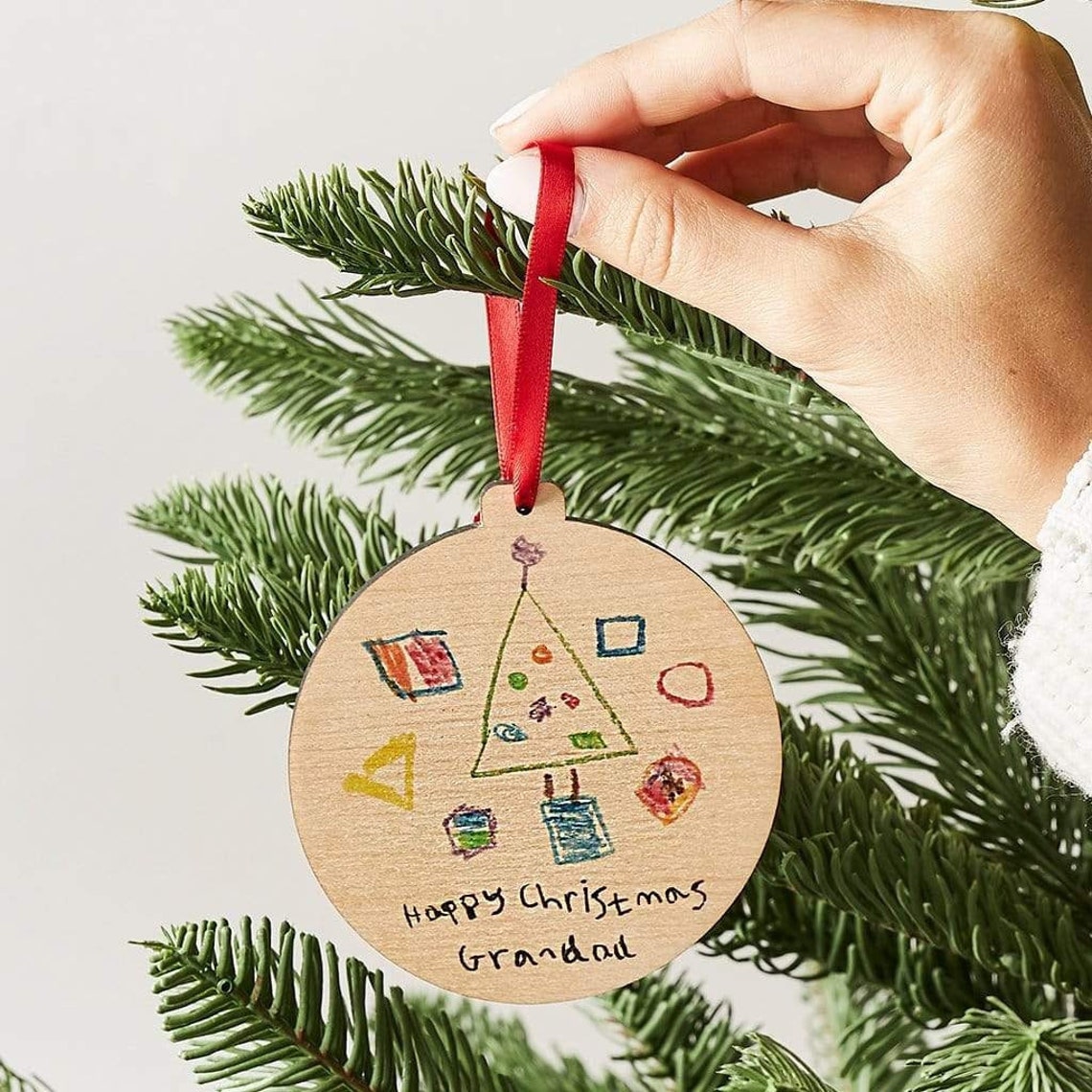 Personalised Child's Drawing Christmas Bauble - Etsy