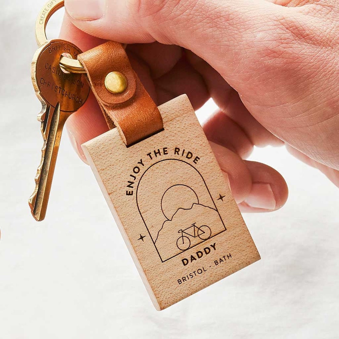 Enjoy the Ride Personalised Wooden Keyring Personalised Christmas Gift ...