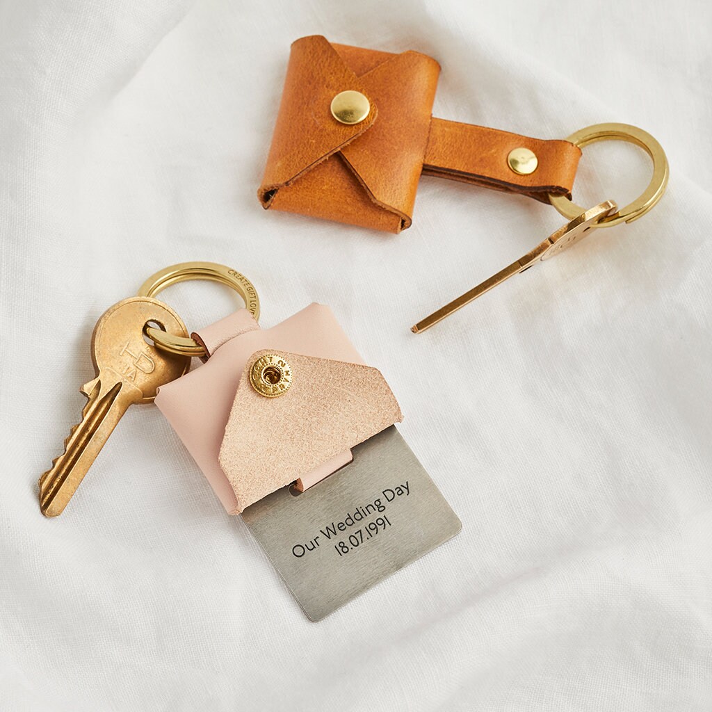 Personalised Pop-up Leather Photo Keyring | Photo Keyring Father's Day ...